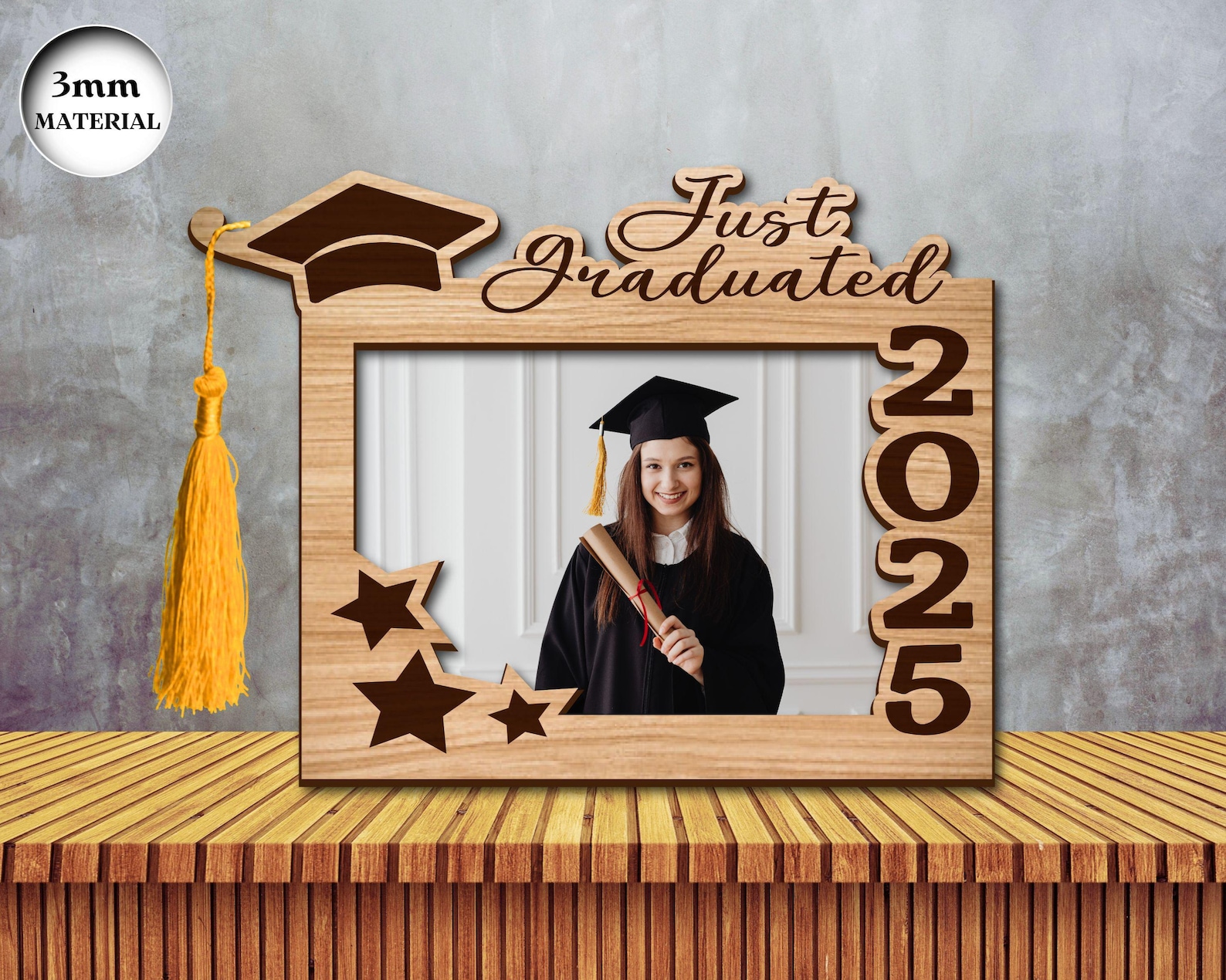 Graduation Photo Frames Bundle, Tassel Holder Laser Cut, Graduation ...
