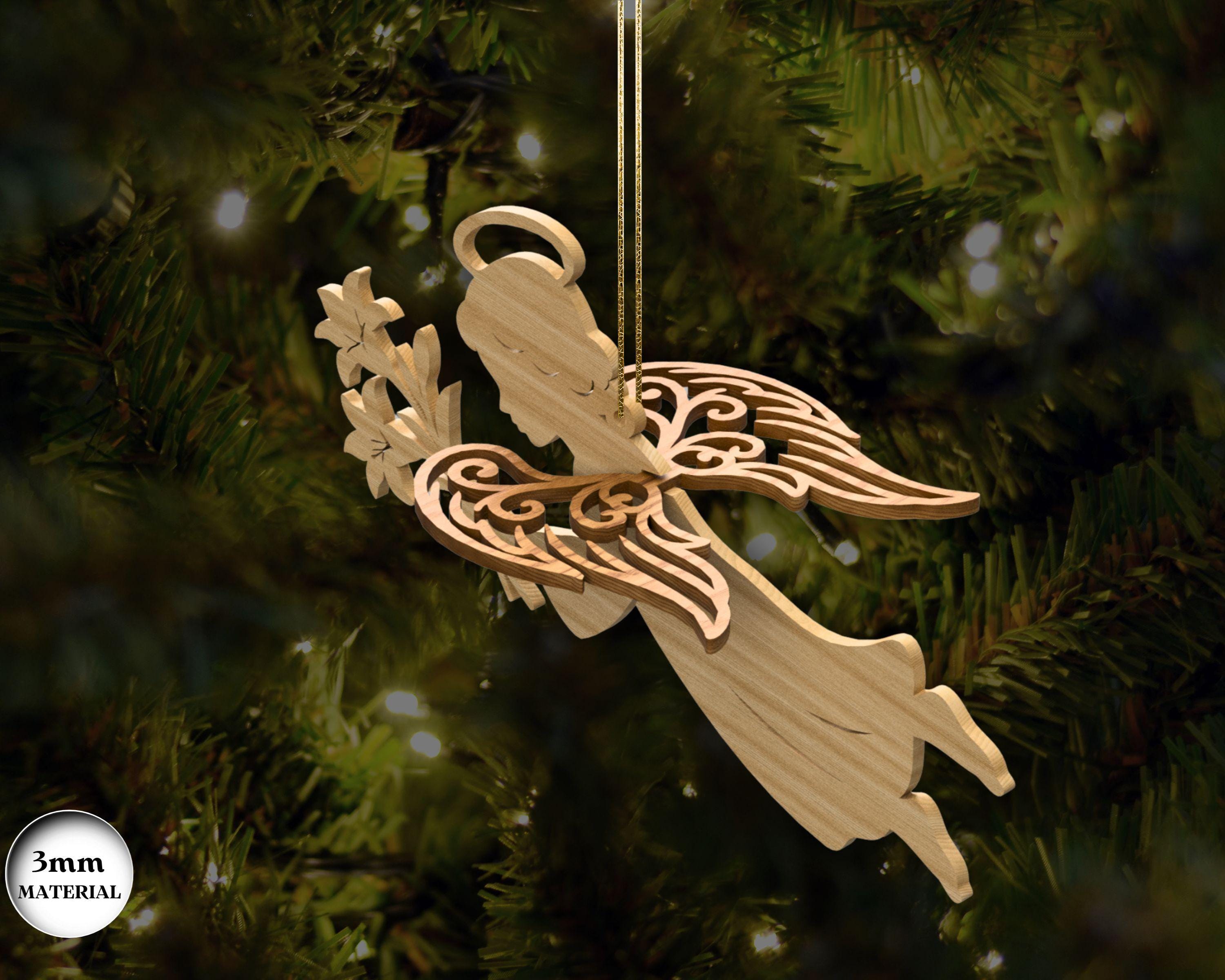 3D Christmas Angels Ornament Bundle, Angel Laser Cut, Nativity Ornament ...