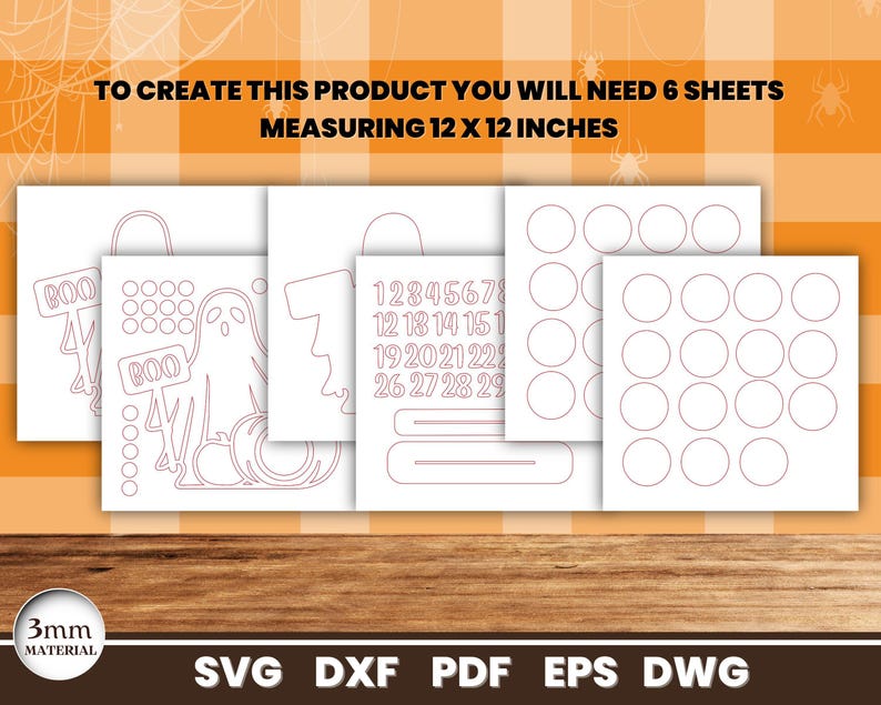 Halloween Ghost Countdown Laser Cut, SVG File for Glowforge, Countdown ...