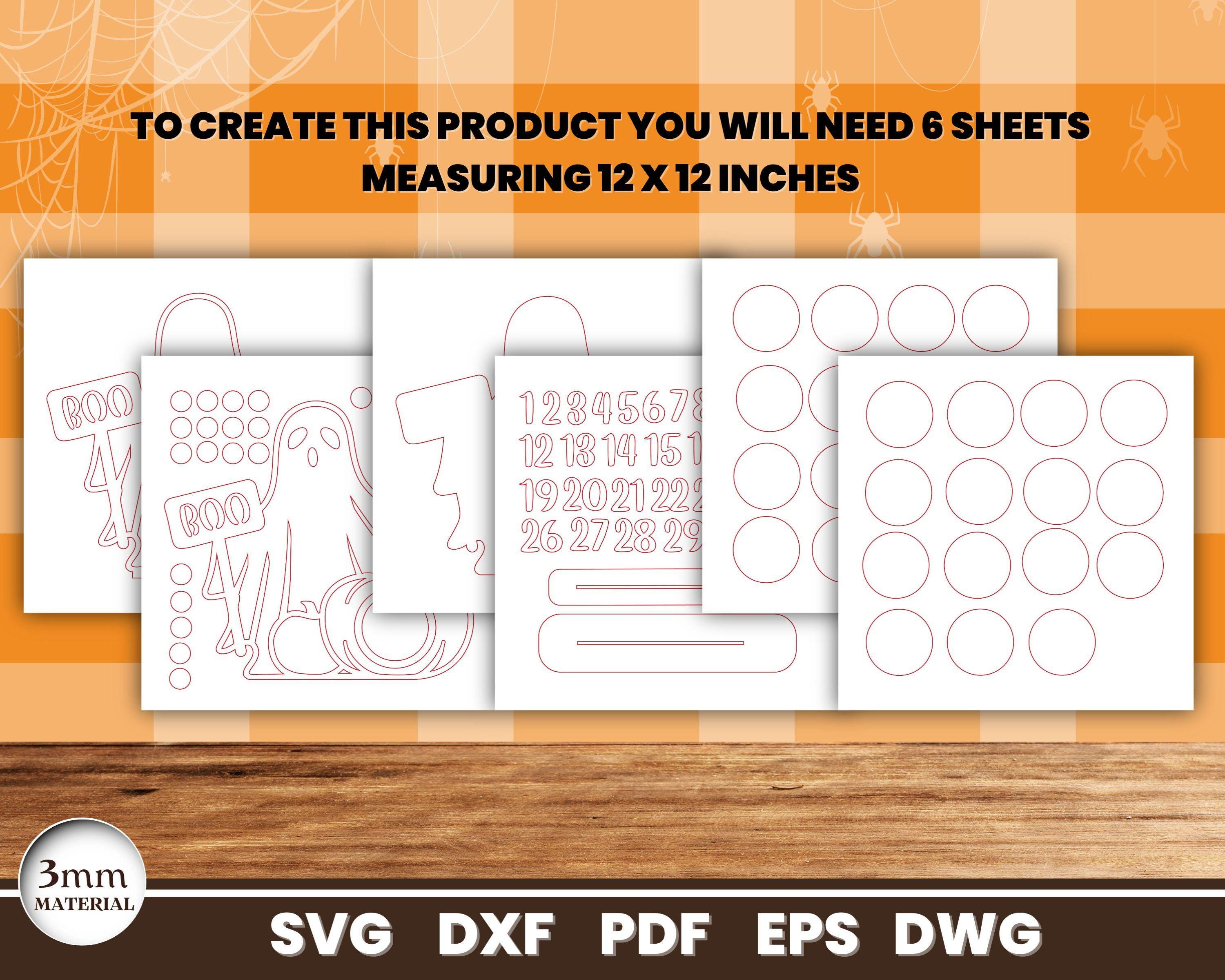 Halloween Ghost Countdown Laser Cut, SVG File for Glowforge, Countdown ...