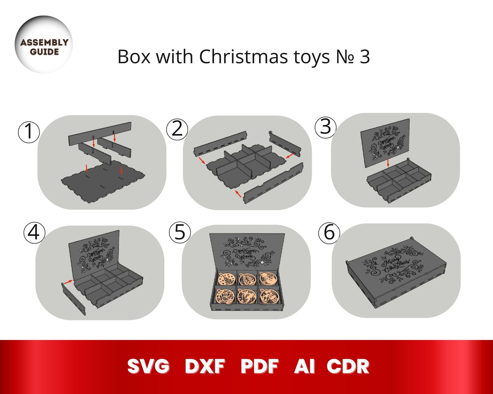 Christmas Ornament Boxes Laser Cut SVG Bundle for Glowforge - Etsy