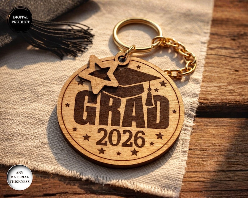 Graduation 2026 Keychain SVG Bundle, Senior Keyrings SVG, Class of 2026 ...