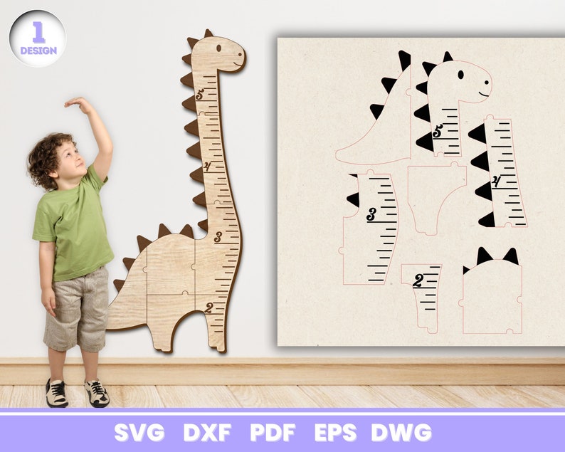Animals Height Chart Rulers, SVG Bundle for Glowforge, Children's Room ...
