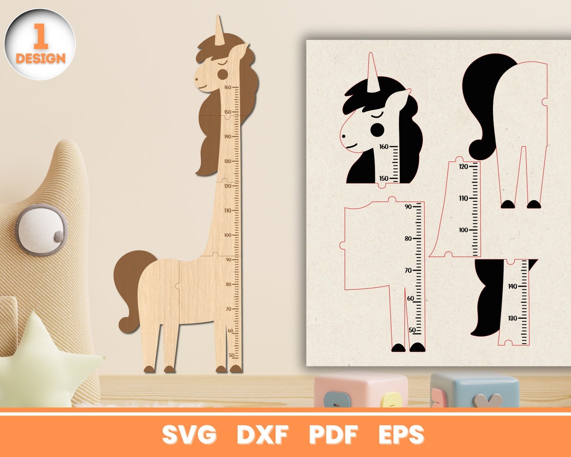 Animals Height Charts Bundle, SVG Bundle for Glowforge, Children's Room ...