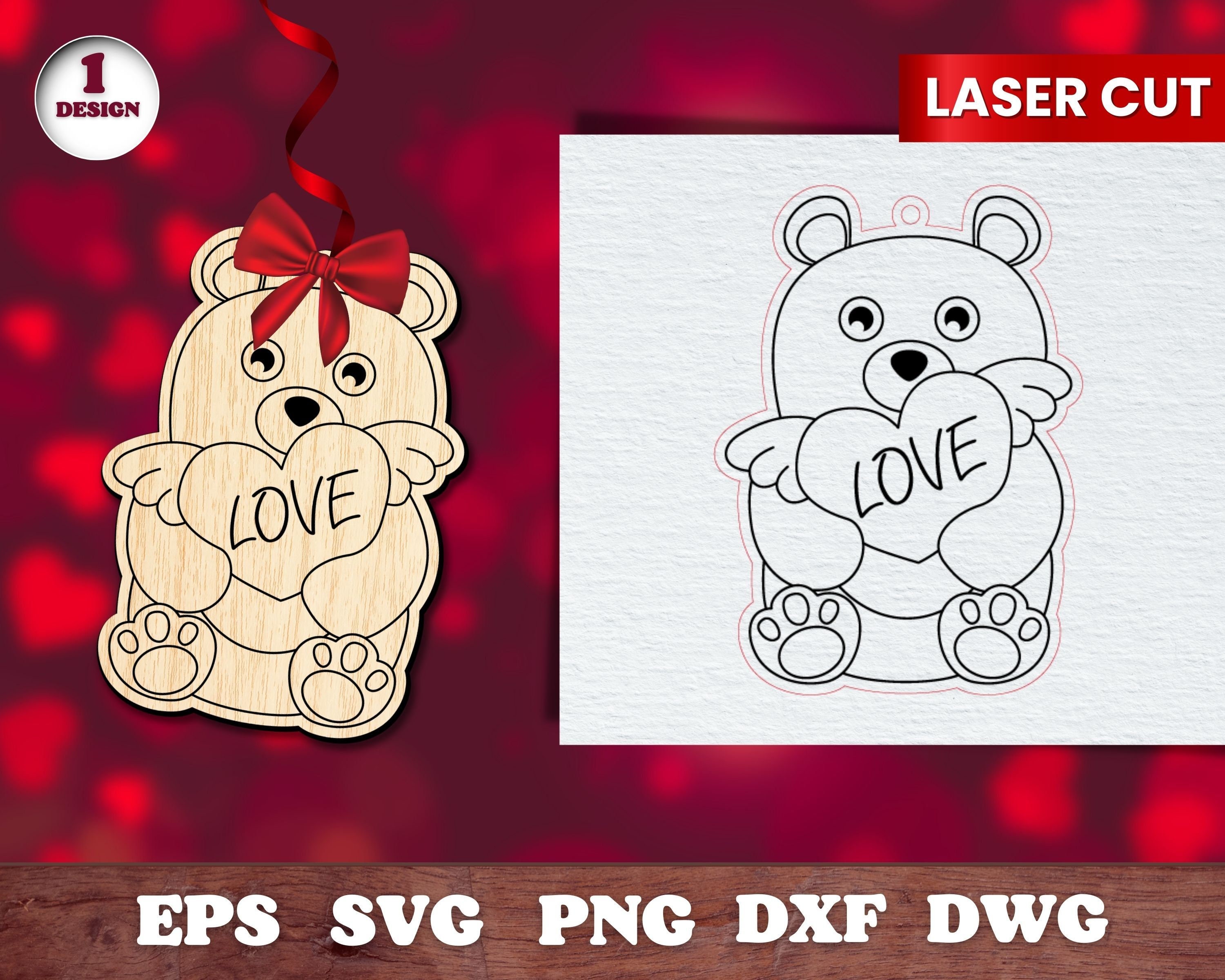 Valentine's Day Gift Tags Laser Cut, SVG Bundle for Glowforge, Cricut ...