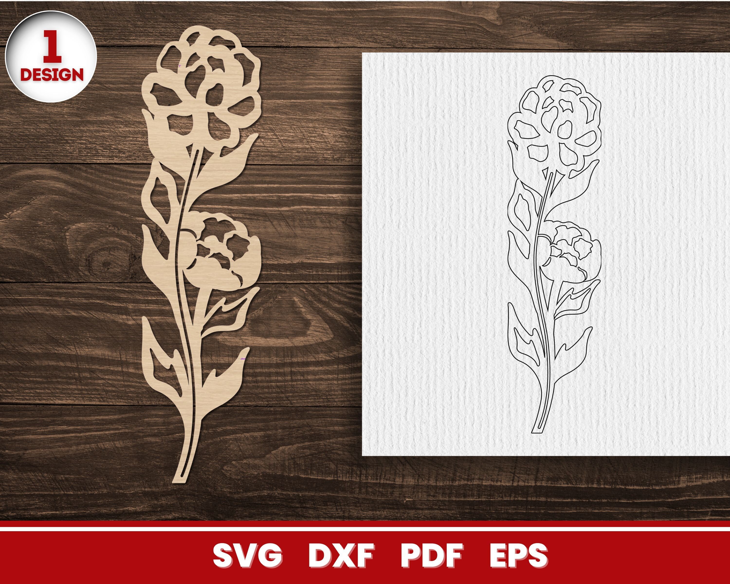 Floral Bookmarks SVG Bundle, SVG Bundle for Glowforge, Bookmark ...