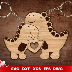 Valentine's Day Animals Keychains, SVG Bundle for Glowforge, Valentine ...