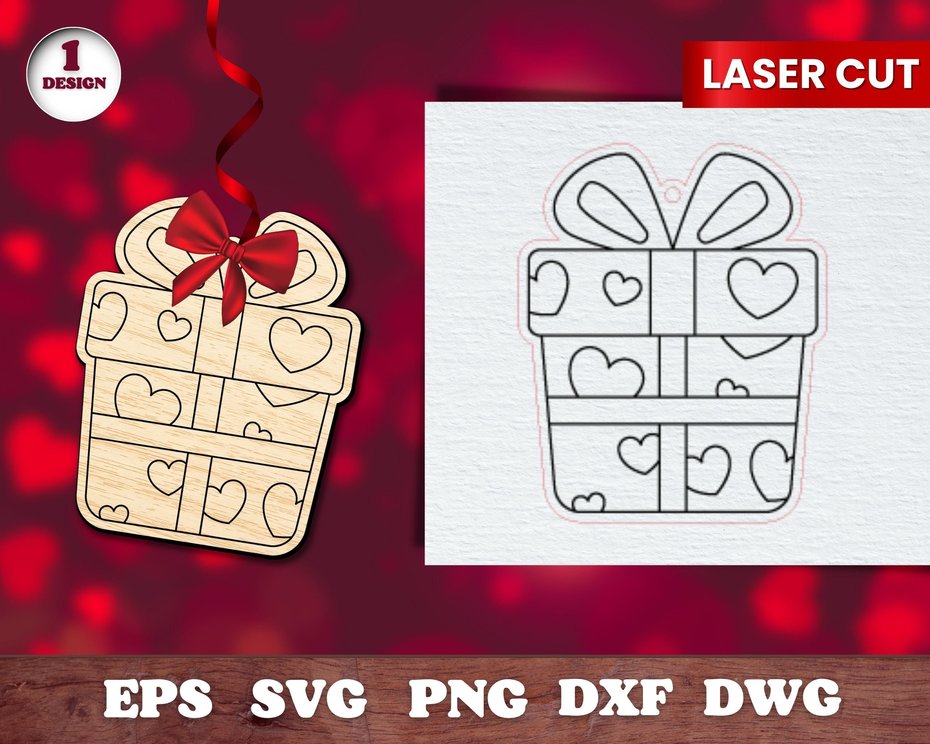 Valentine's Day Gift Tags Laser Cut, SVG Bundle for Glowforge, Cricut ...