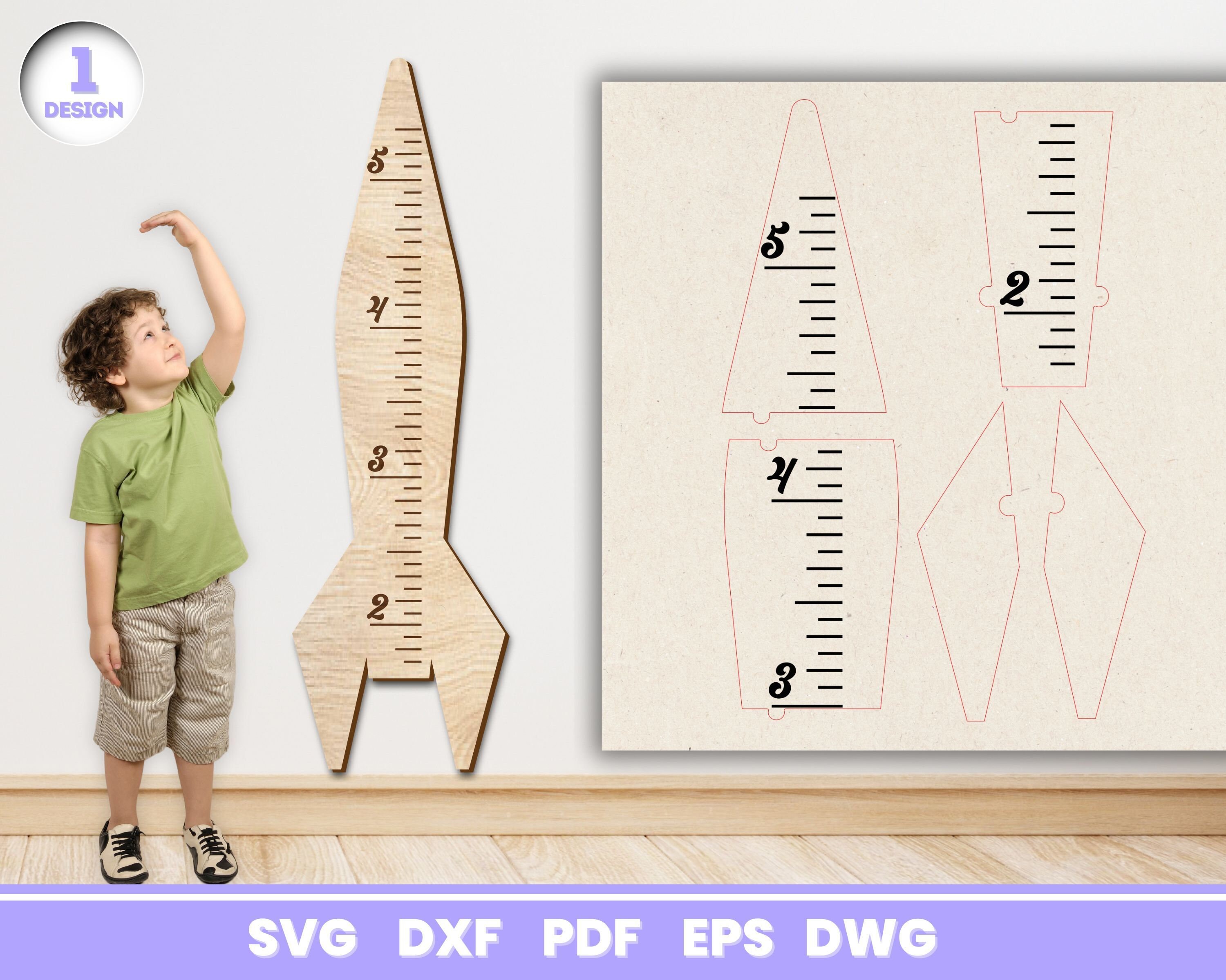 Animals Height Chart Rulers, SVG Bundle for Glowforge, Children's Room ...