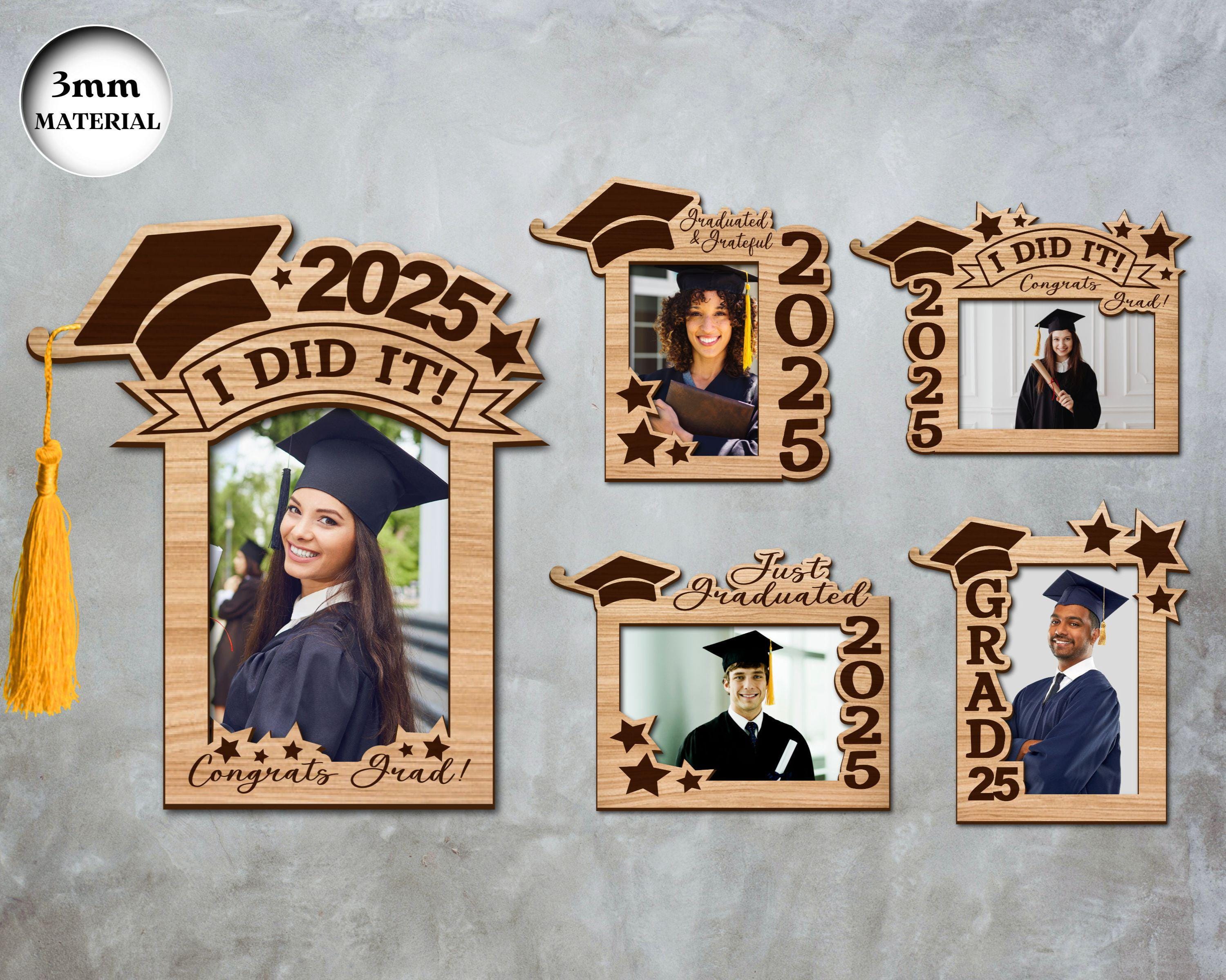 Graduation Photo Frames Bundle, Tassel Holder Laser Cut, Graduation ...