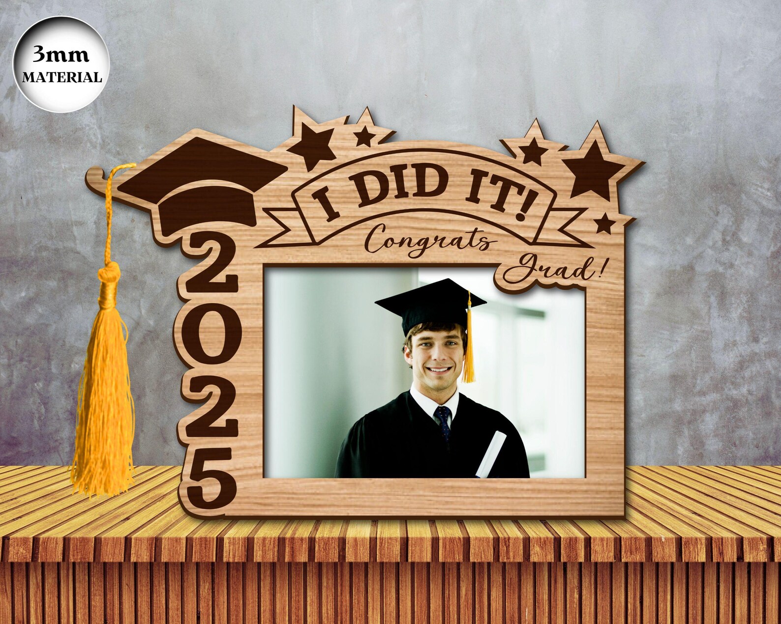 Graduation Photo Frames Bundle, Tassel Holder Laser Cut, Graduation ...
