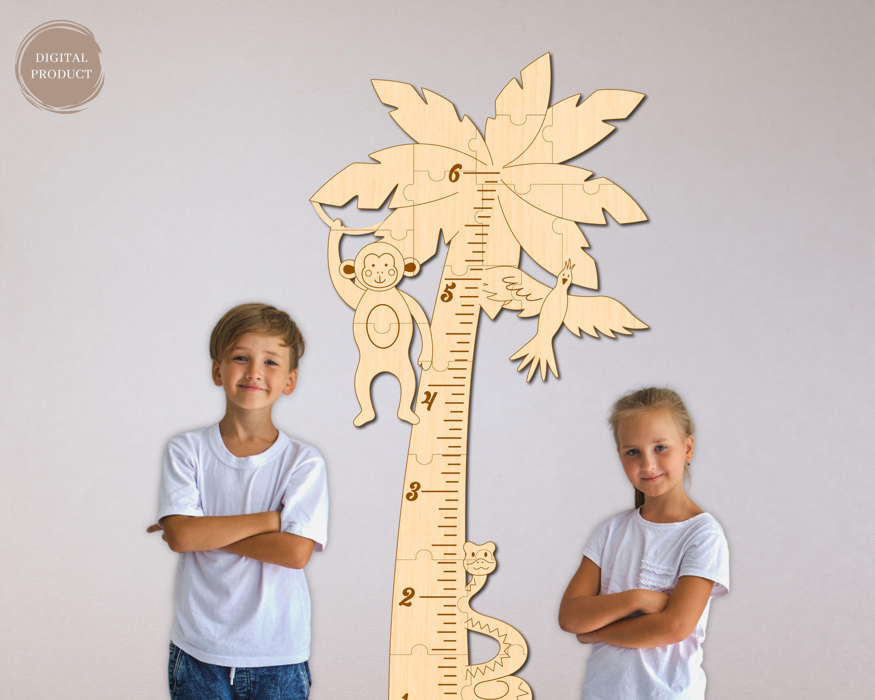 Palm Tree Growth Chart Laser Cut, Nursery Growth Chart, Children Room ...