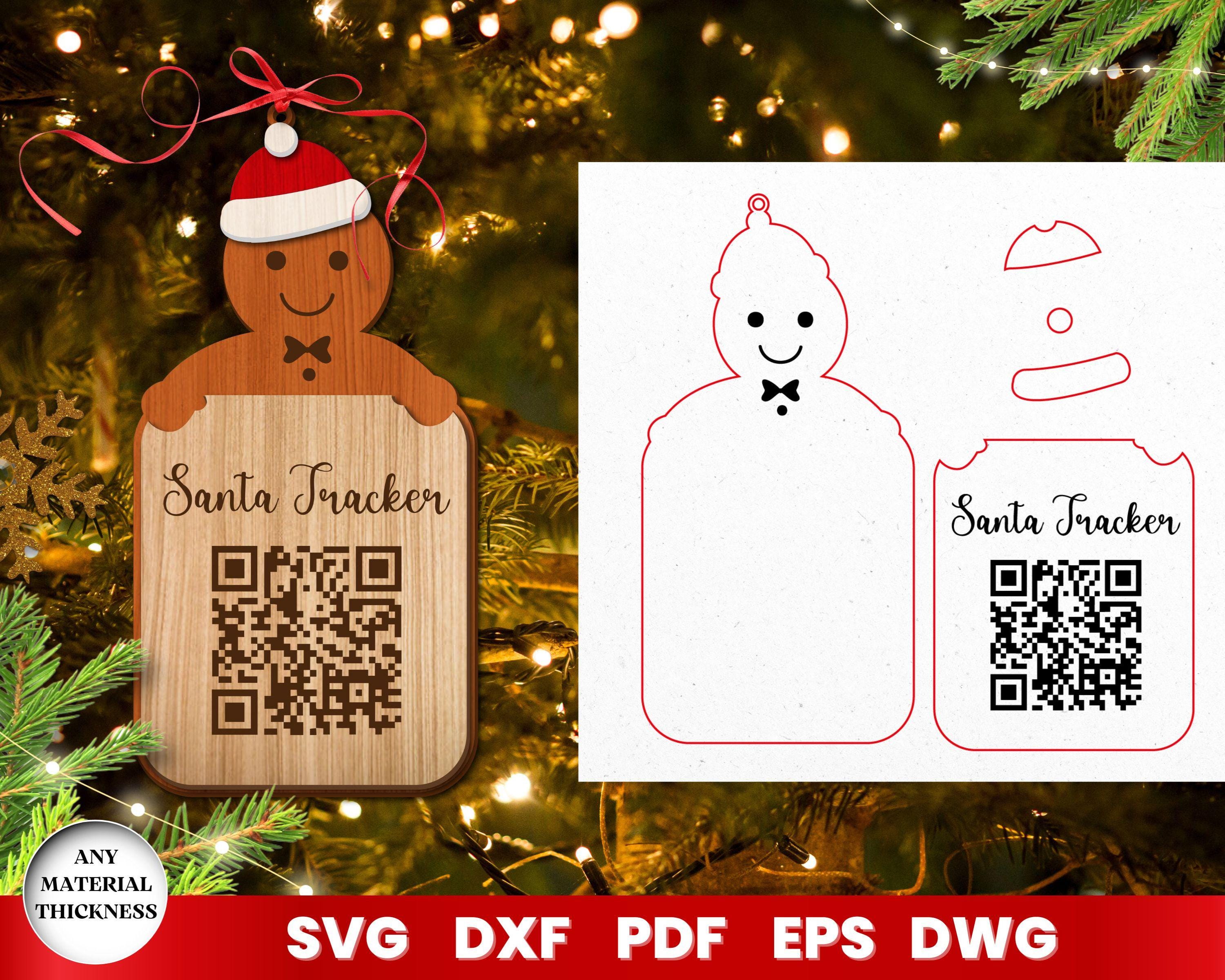 Christmas Santa Tracker Laser Cut, Christmas SVG, Glowforge, Scan to ...