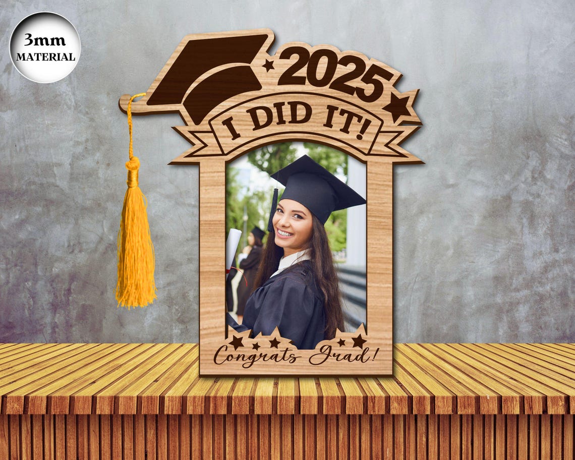 Graduation Photo Frames Bundle, Tassel Holder Laser Cut, Graduation ...