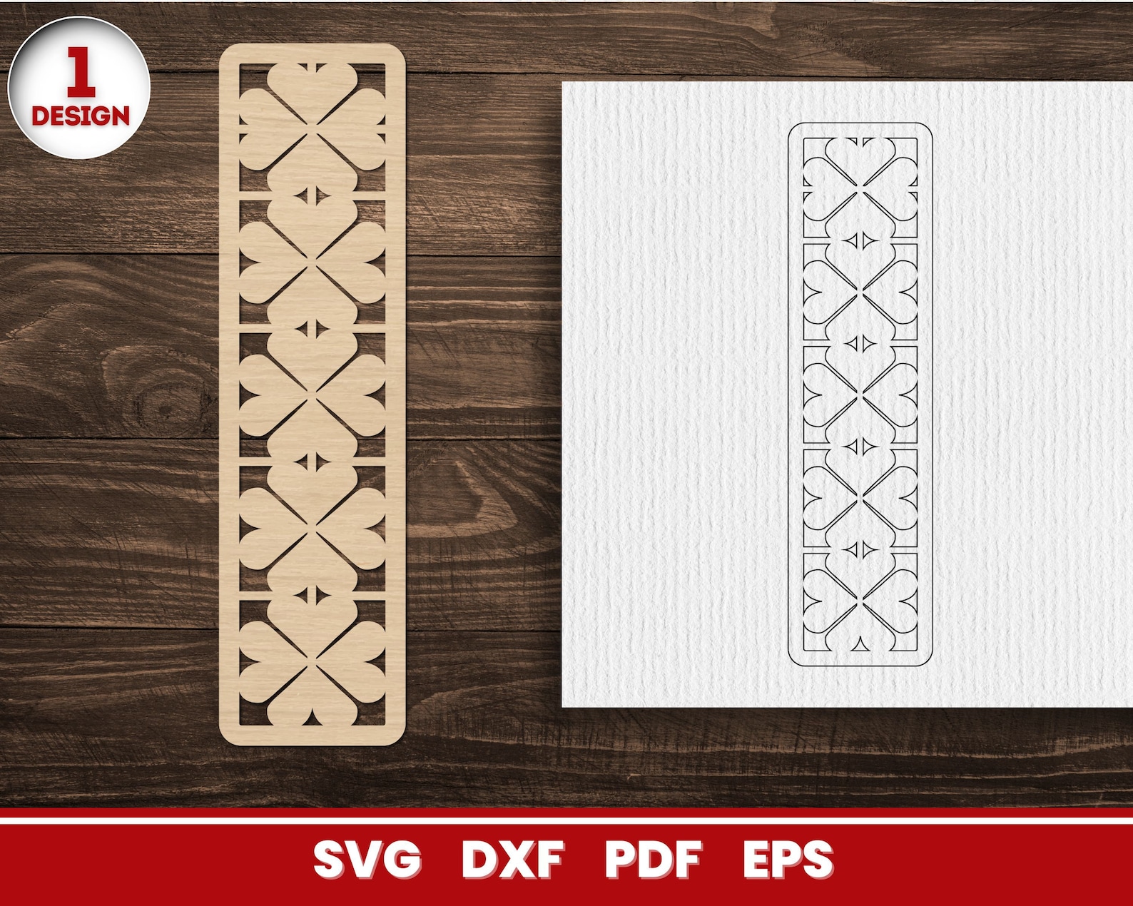 Geometric Bookmarks SVG Bundle, SVG Bundle for Glowforge, Bookmark ...