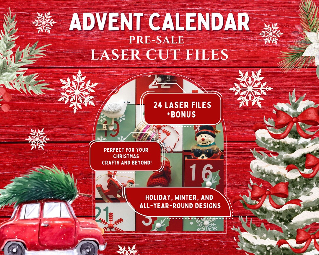 Laser Cut Advent Calendar – 24 Premium Files (worth 150 Dollars) for ...