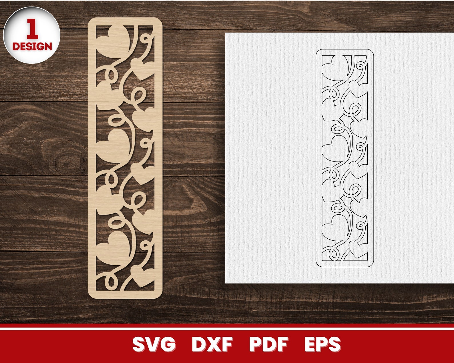 Geometric Bookmarks SVG Bundle, SVG Bundle for Glowforge, Bookmark ...