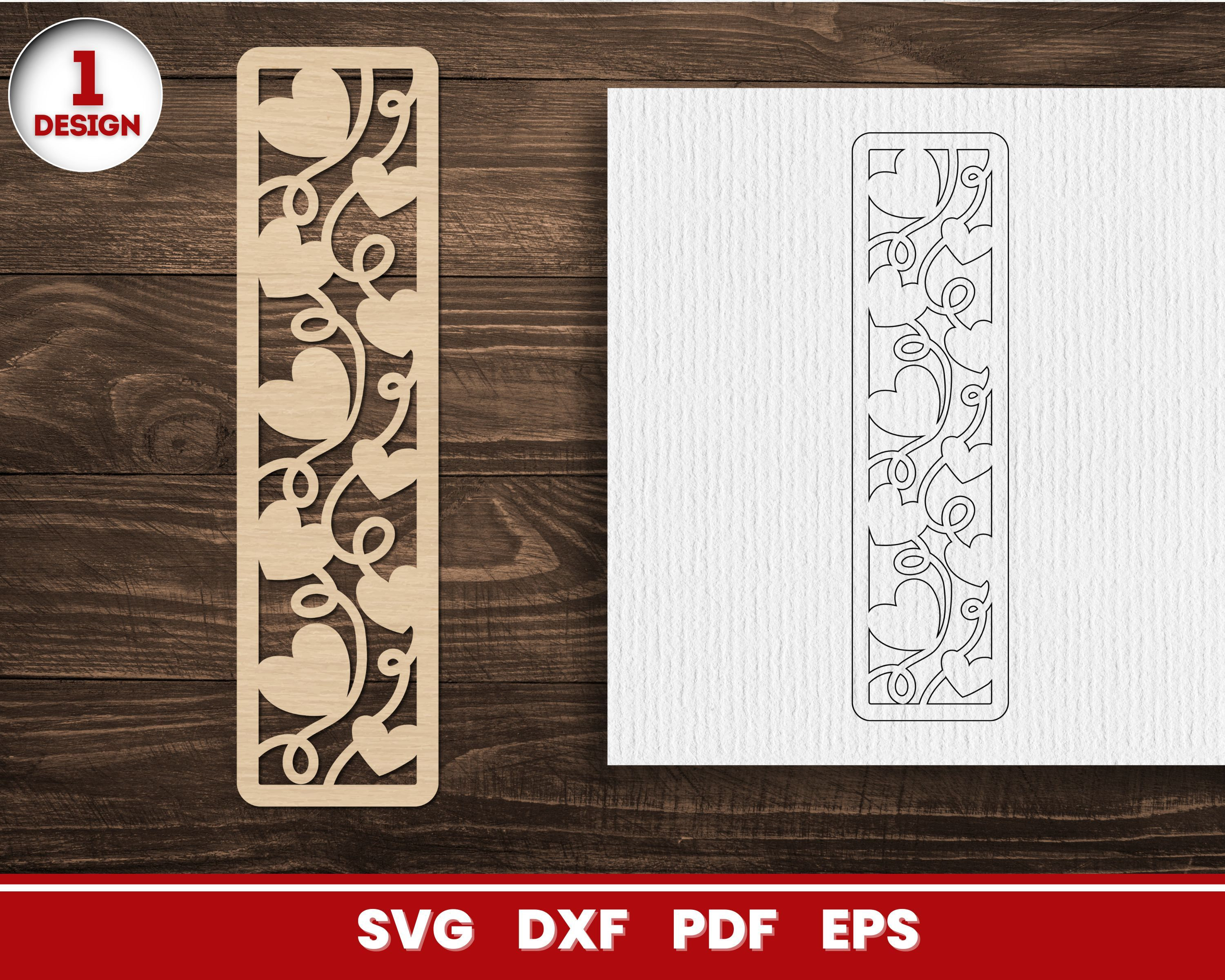 Geometric Bookmarks SVG Bundle, SVG Bundle for Glowforge, Bookmark ...