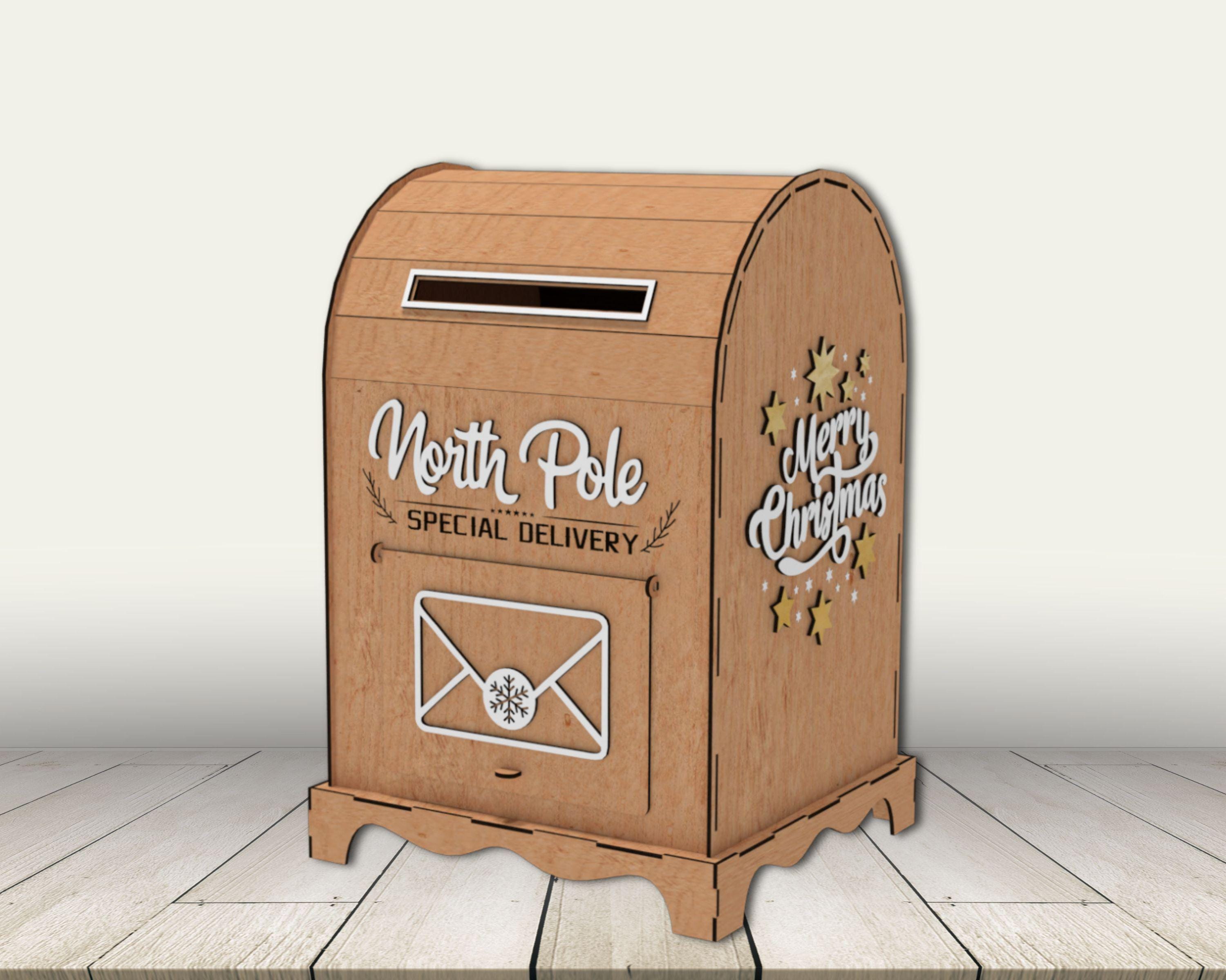 Santa Mailbox Laser Cut, Files for Glowforge, Christmas Decoration ...
