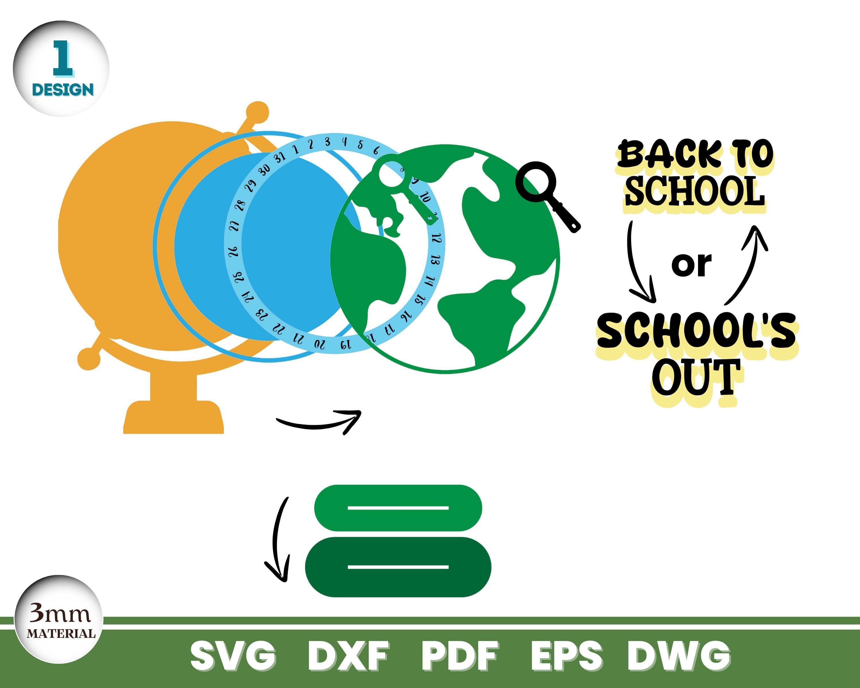 Back to School Countdown Laser Cut, SVG File for Glowforge, Countdown ...