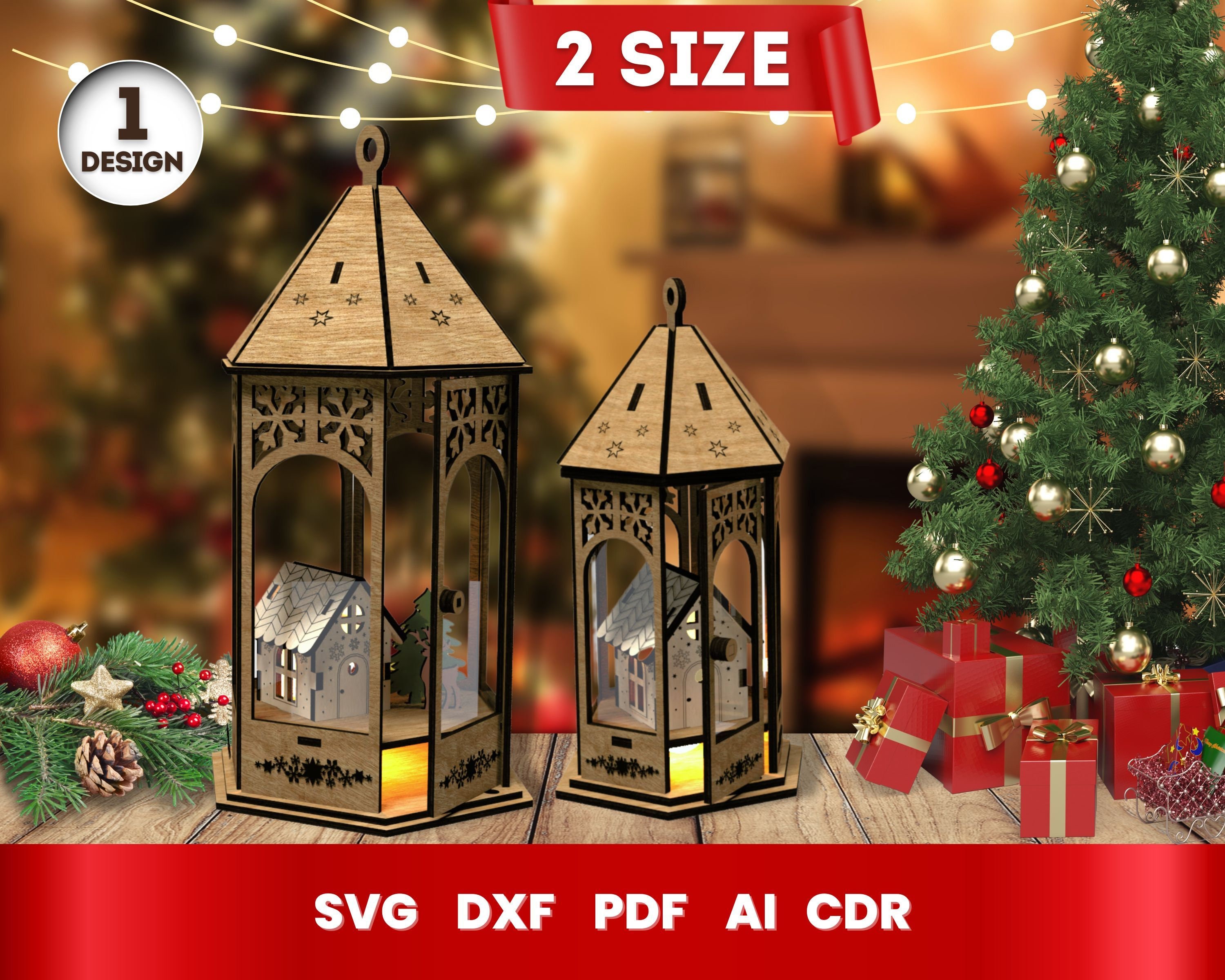 Christmas Laser Cut Bundle, SVG Bundle for Glowforge, Christmas ...