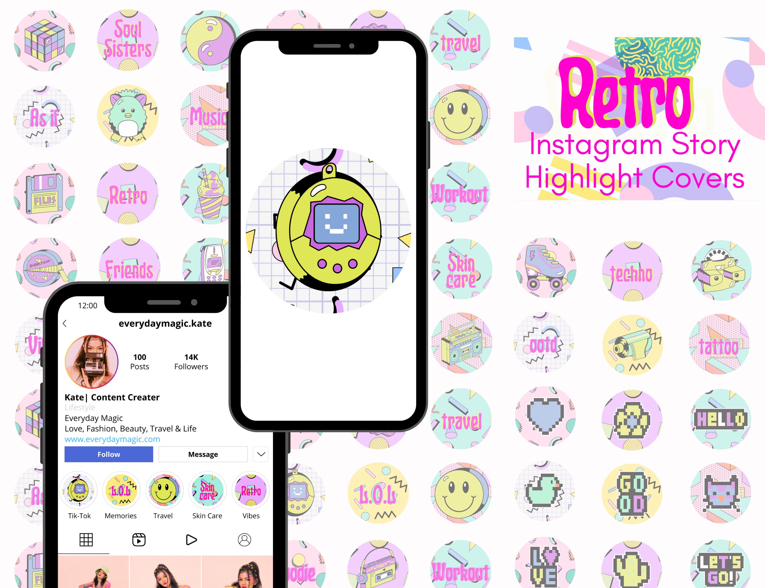Retro Instagram Highlight Covers Y2K Aesthetic Highlight Covers for ...