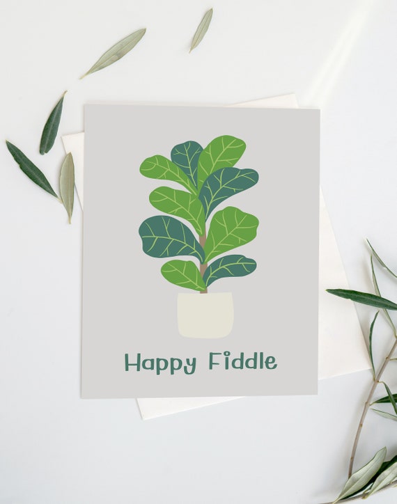 Happy Fiddle Fiddle Leaf Fig Digital Download Plant - Etsy