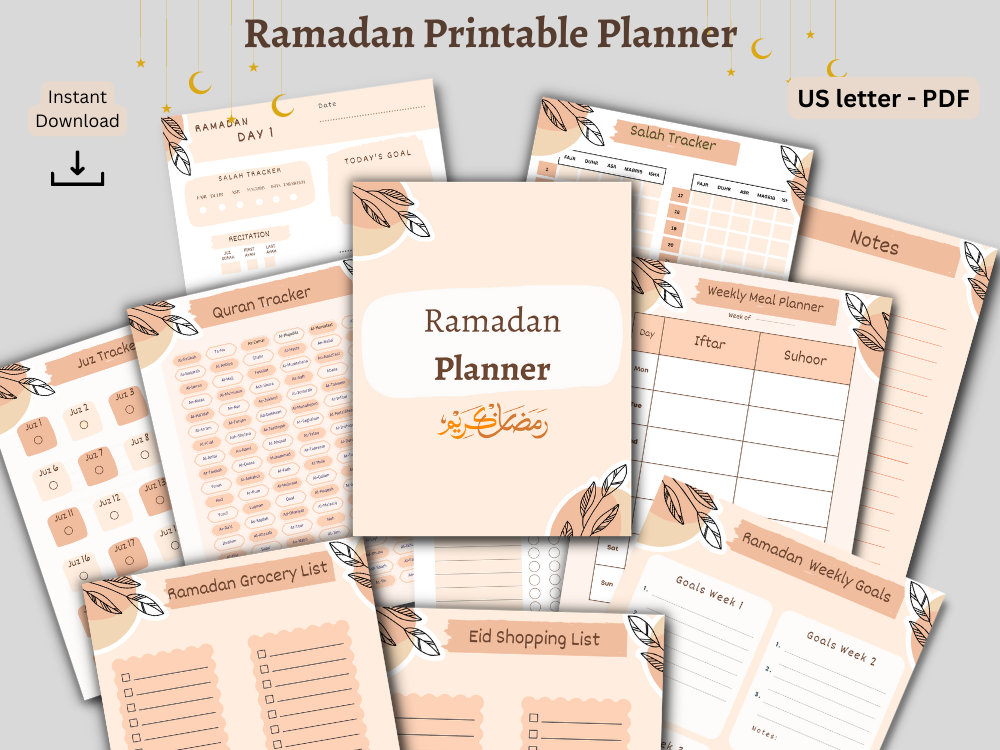 Ramadan Planner Printable, Ramadan Journal, Ramadan Log, Ramadan ...
