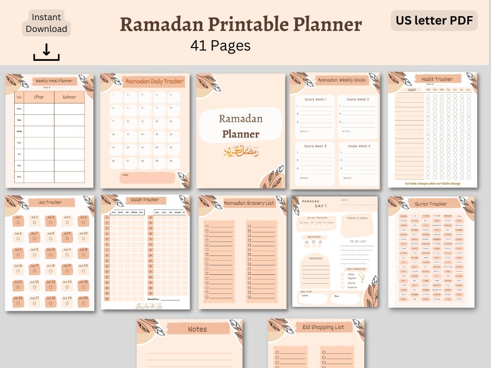 Ramadan Planner Printable, Ramadan Journal, Ramadan Log, Ramadan ...