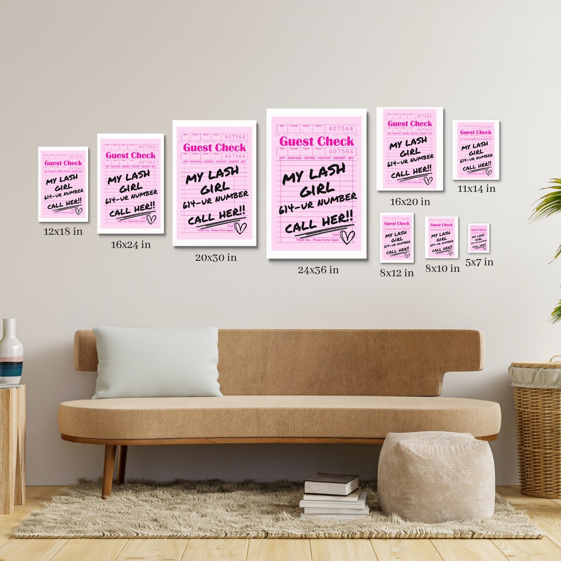Call My Lash Girl Wall Art Printable|lash Tech Digital Art|salon Decor ...