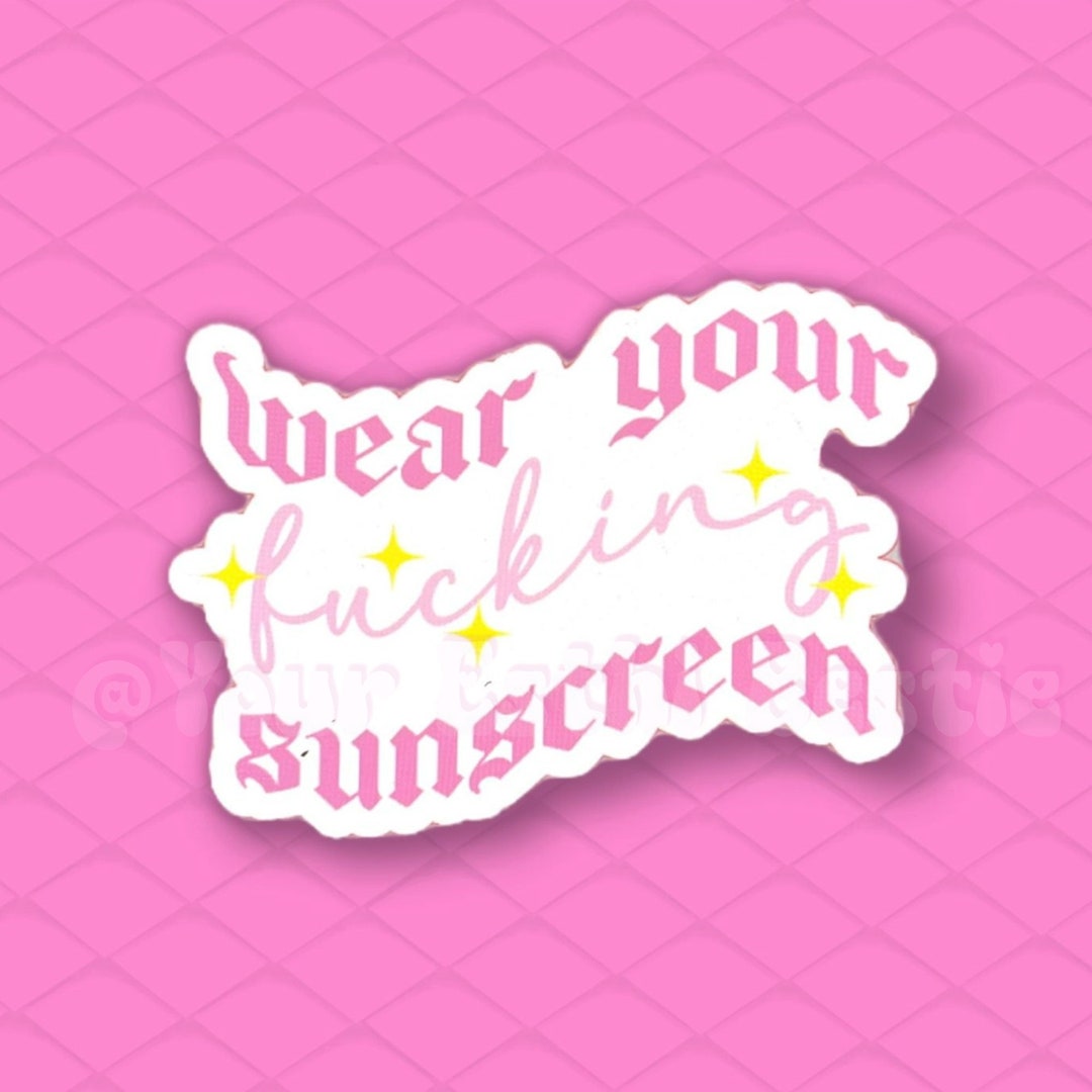 Esthetician Holographic Sticker, Wear Your Sunscreen, Beauty ...