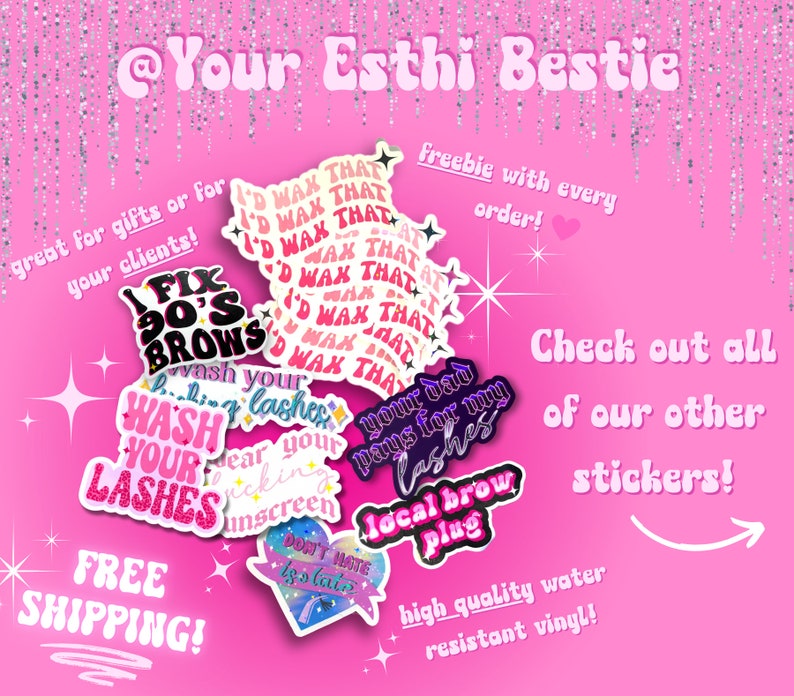 Holographic Lash Sticker Lash Tech Sticker Lash Artist - Etsy