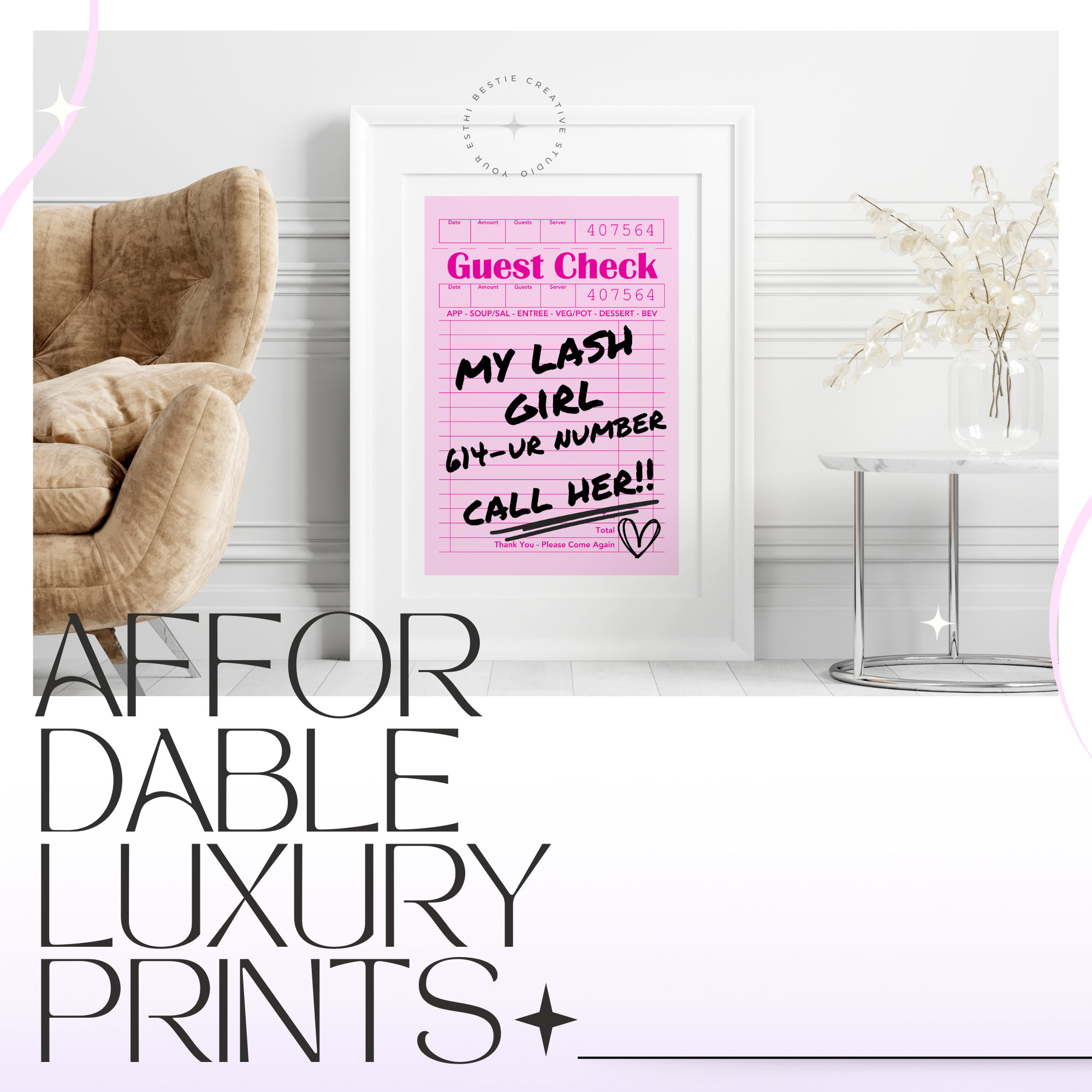 Call My Lash Girl Wall Art Printablelash Tech Digital Artsalon ...