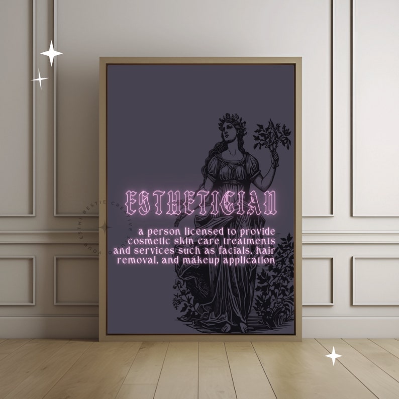 Esthetician Definition Goddess Wall Art Printable|lash Tech Digital Art ...