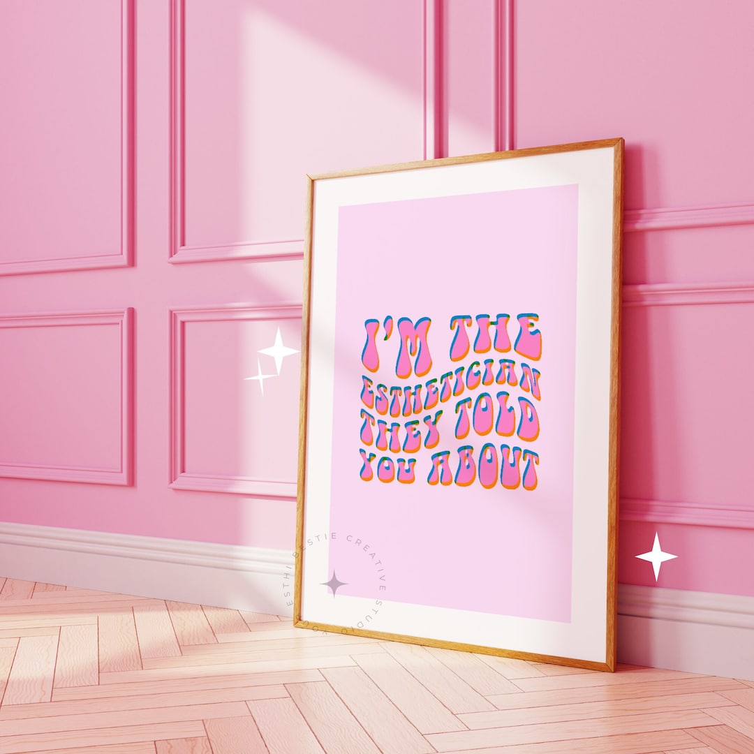 Esthetician Pink Wall Art Printable|beauty Professionals Digital Art ...