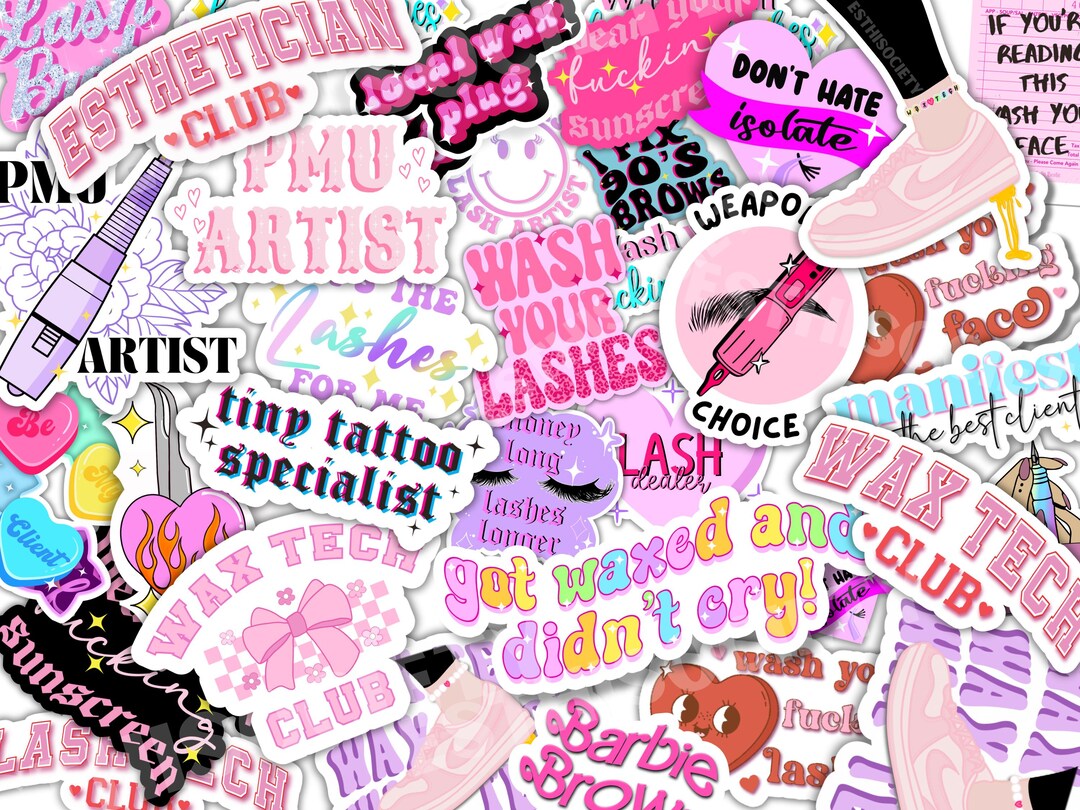 Esthetician Lash Tech Sticker Bundle, Mix and Match Sticker Bundle ...