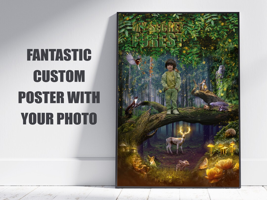 Custom Poster of the Woodlands, Custom Gift for Kids, Digital Photo ...