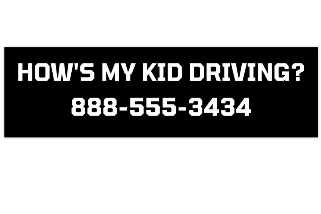 Parent Check up on Kids Driving Bumper Stickers, Track Your Teen Driver ...