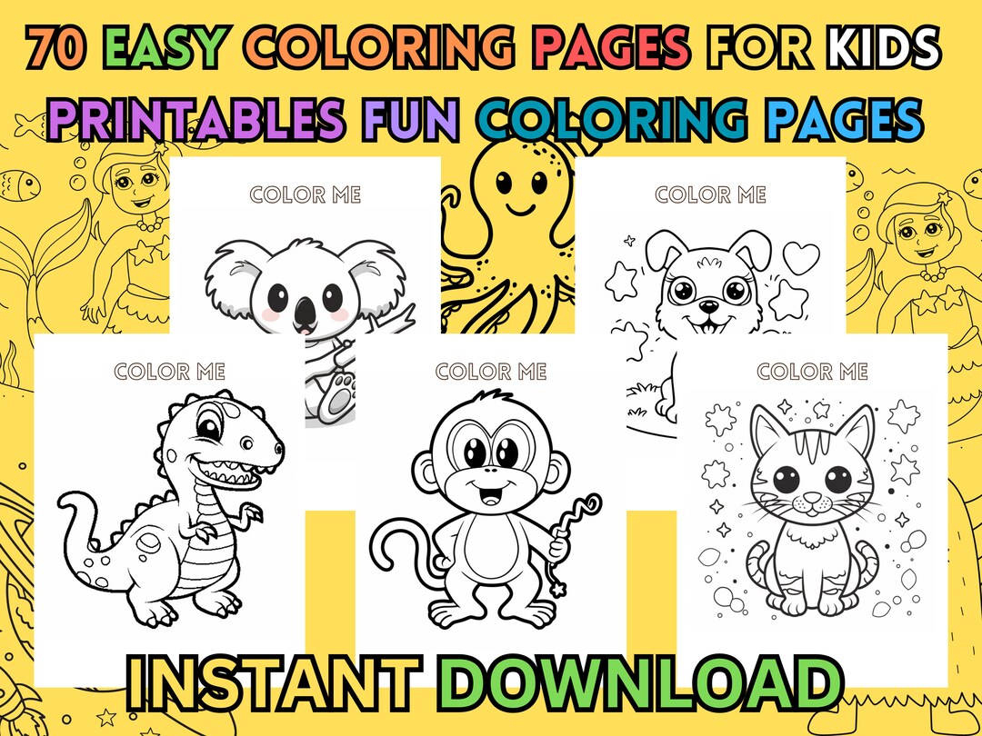 70 Easy Coloring Pages for Kids, Coloring Pages for Kids, Homeschool ...