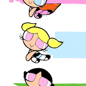 The Powerpuff Girls Digital Drawing - Etsy