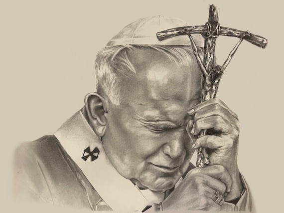 Pope John Paul Ii Drawing