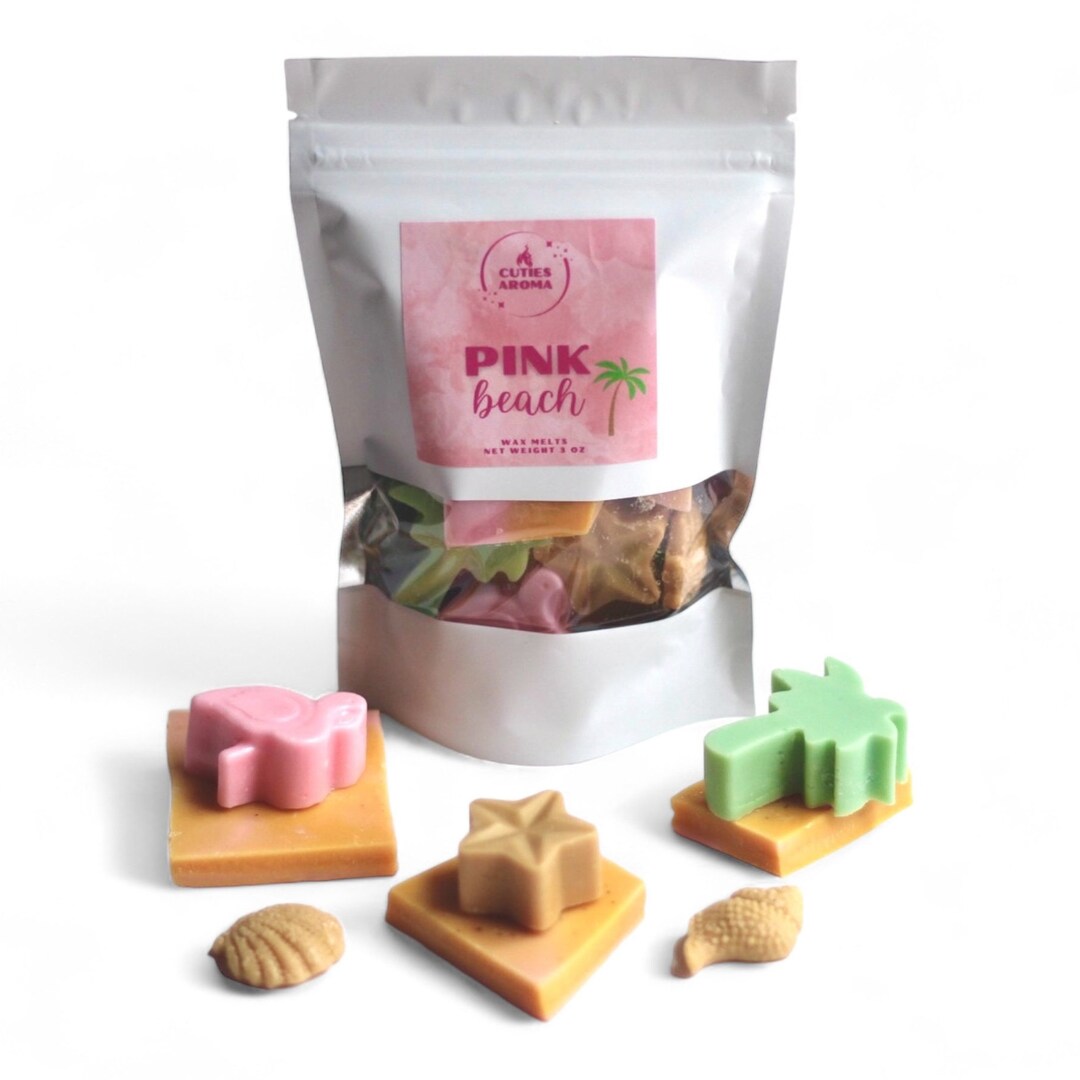 Pink Beach Wax Melts, Brittle & Shapes Mix, Strong Summer Wax Melts ...