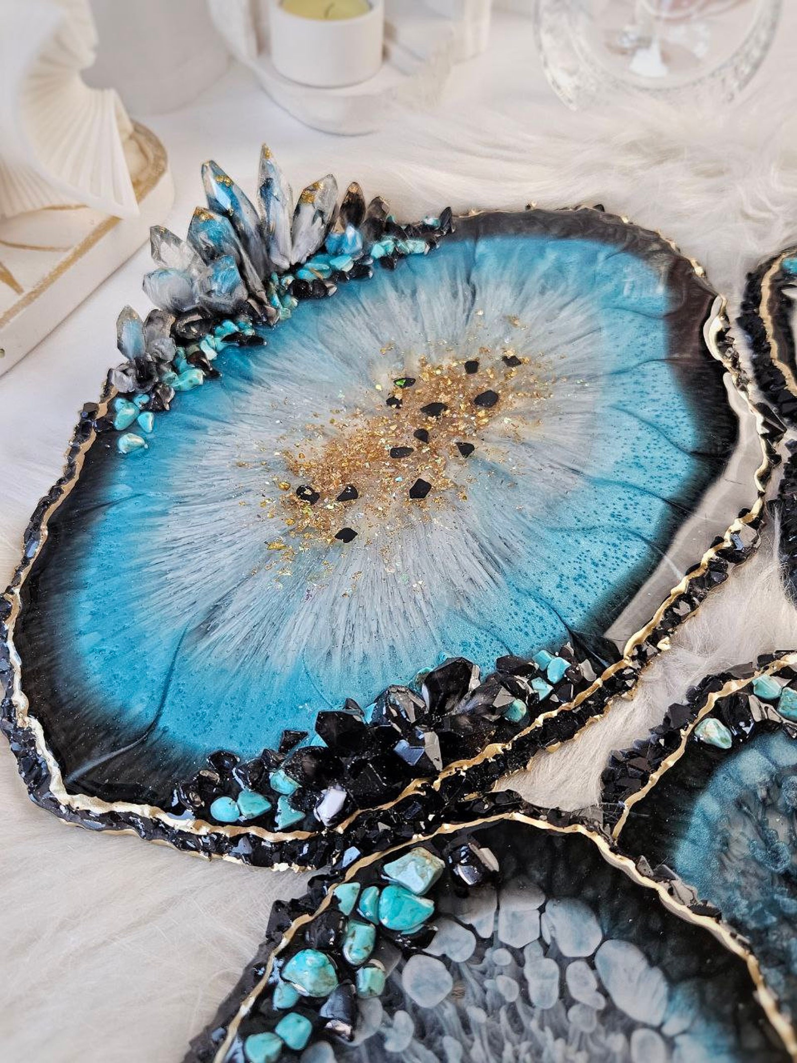Home Decor, Epoxy Resin Set, Resin Art, Coaster, Aesthetic Room Decor ...