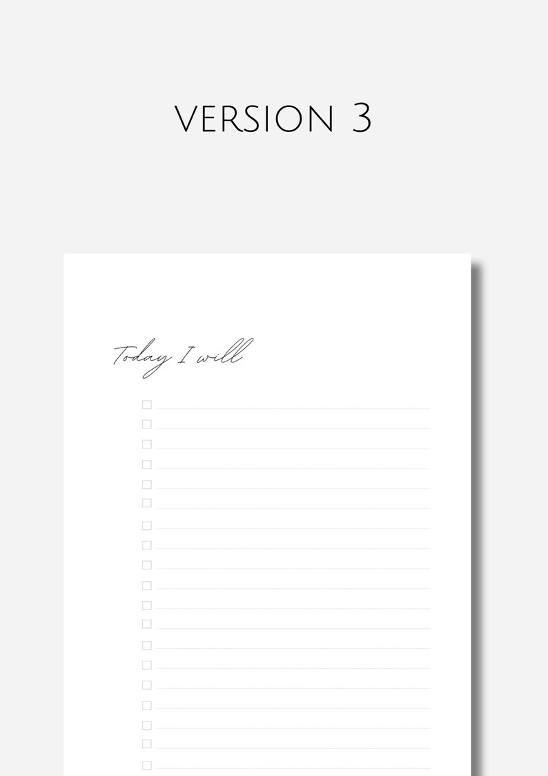 Printable to Do List - Etsy