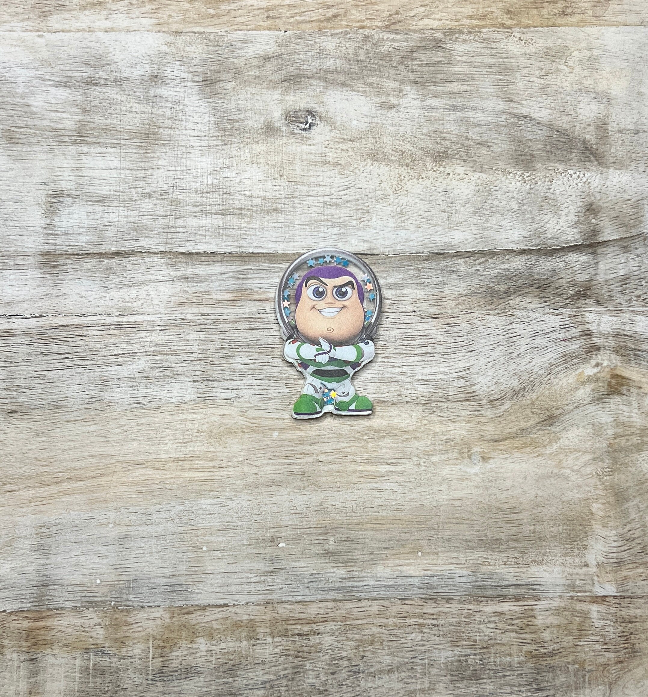 Disney Toy Story Buzz Lightyear Acrylic Shakers Hair Bow Center, Key ...