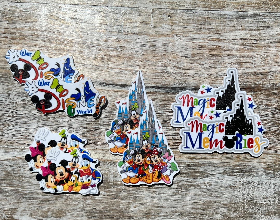 Magic Memories Flat Back Planar Resin | Mickey, Minnie, Donald, Daisy ...
