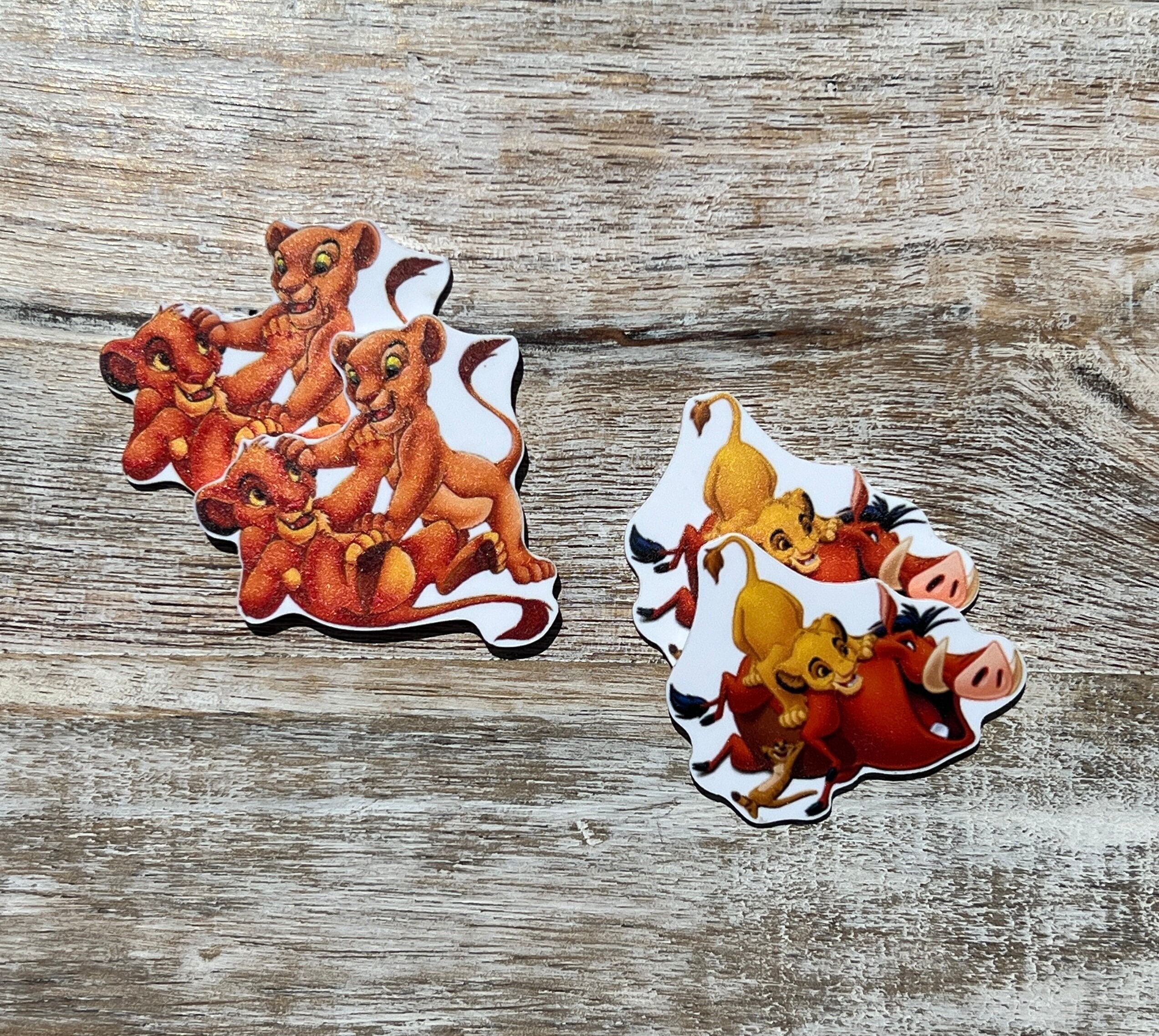 Lion King Flat Back Planar Resin Timon, Pumbaa, Nala, Simba Hair Bow ...