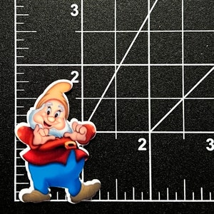 Snow White and the Seven Dwarfs Flat Back Planar Resin Dopey, Grumpy ...