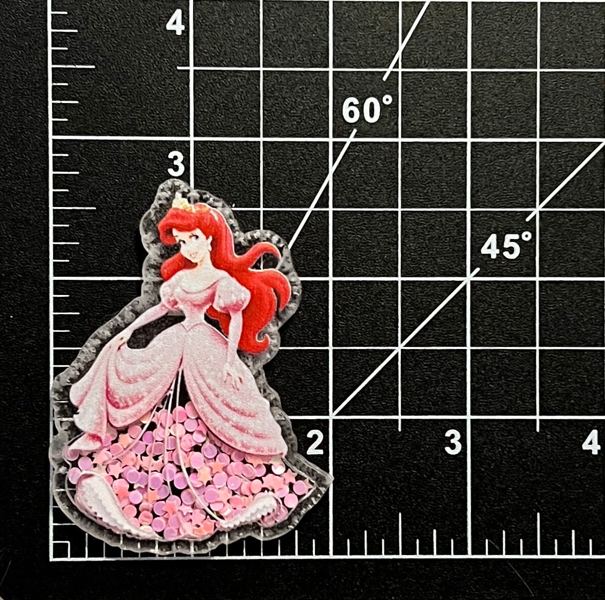 Disney Little Mermaid Acrylic Shakers Hair Bow Center Key - Etsy