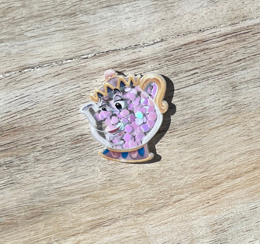 Disney Beauty and the Beast Mrs. Potts Acrylic Shakers | Hair Bow ...